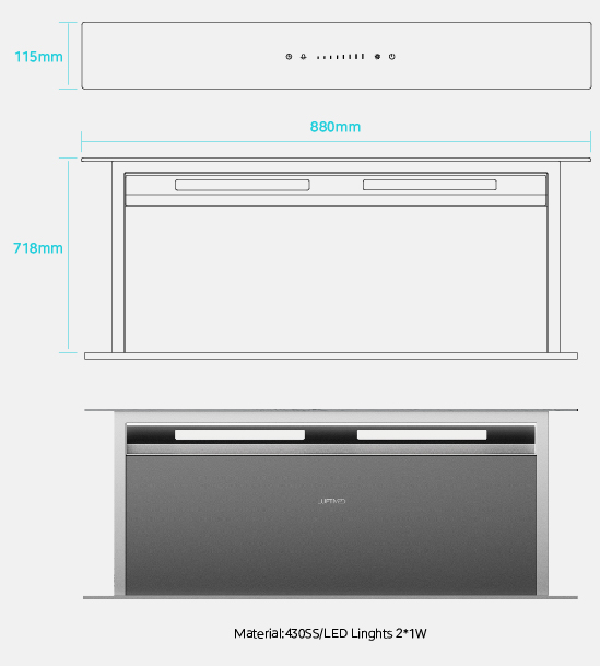Retractable Range Hood - Luftmed